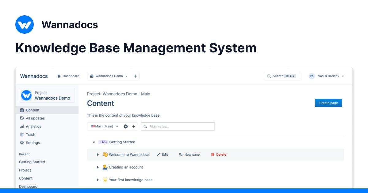 Wannadocs – Knowledge Base Management System